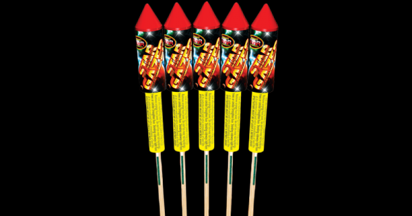 Star Gazer Pack of 5 Rockets by Brightstar Fireworks
